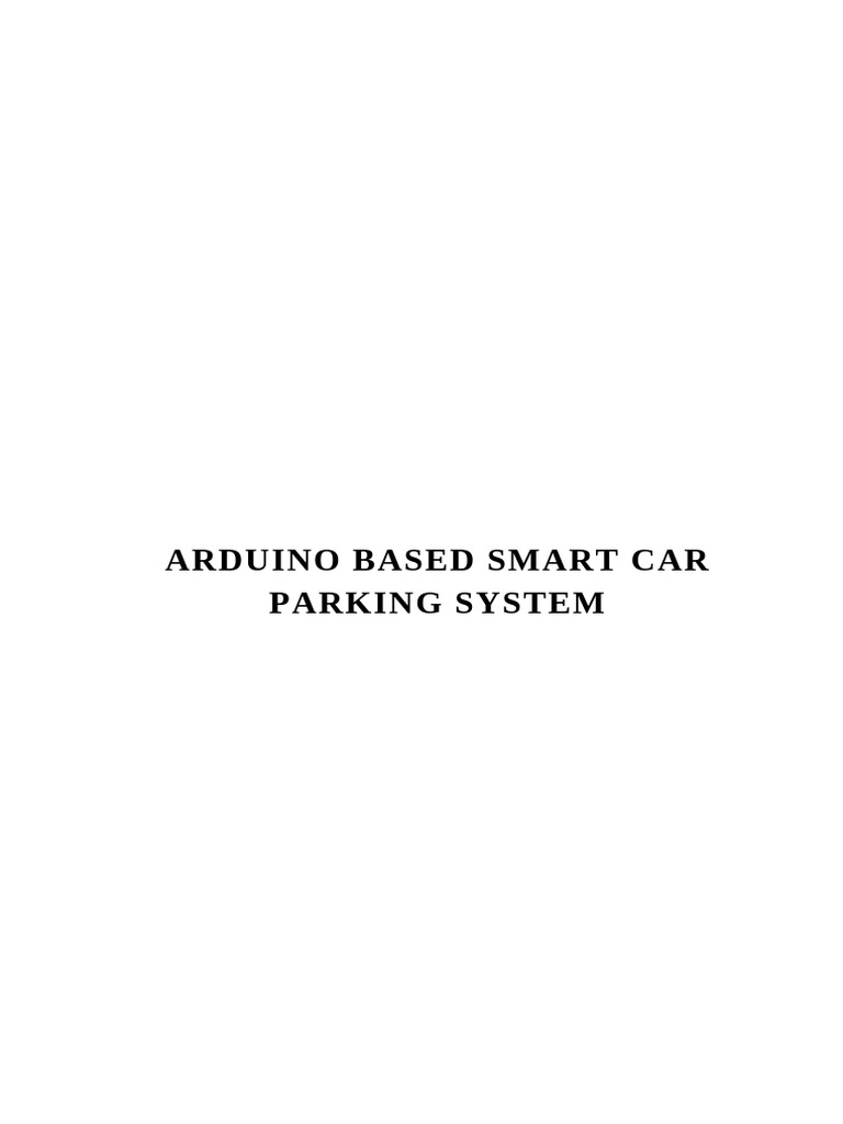 Arduino Based Smart Car Parking System | PDF