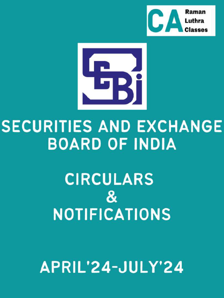 SEBI Imp Circulars and Notification | PDF | Initial Public Offering | Securities (Finance)