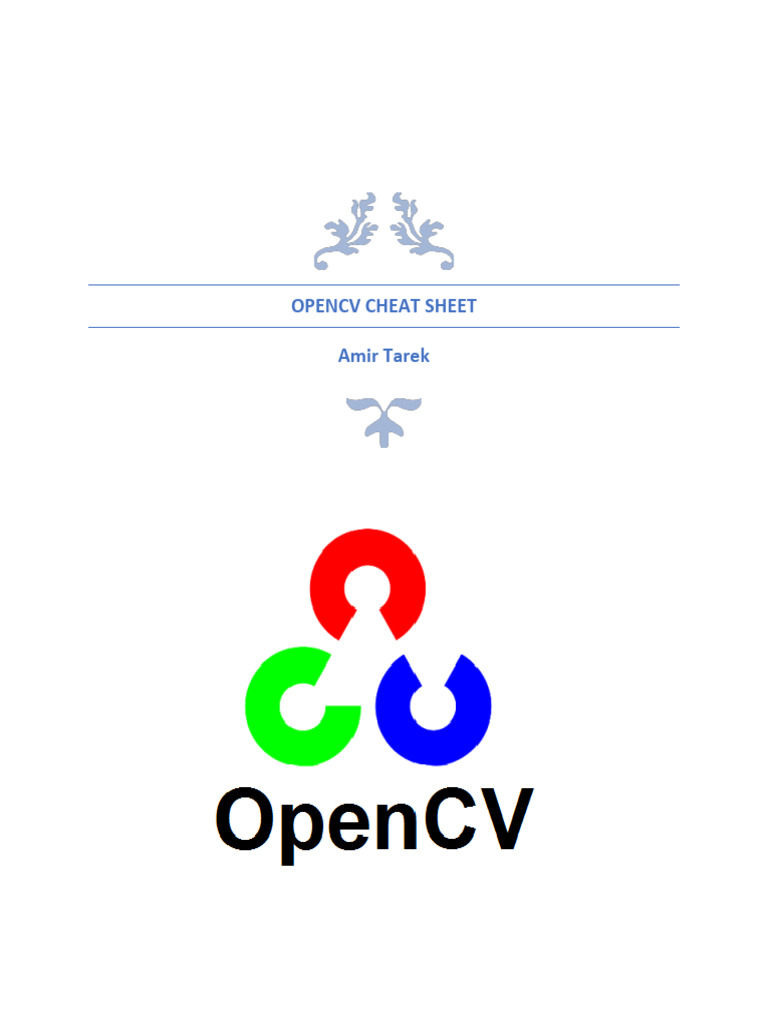 Opencv Cheat Sheet | PDF