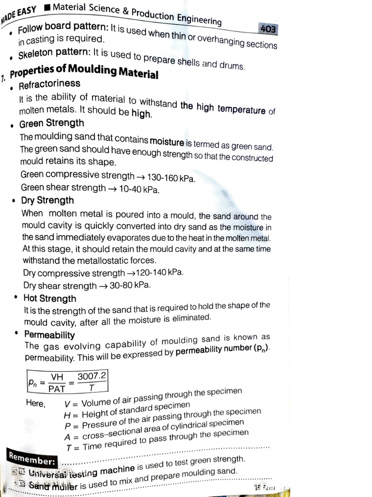 Properties of Moulding Materials | PDF | Materials | Building Engineering