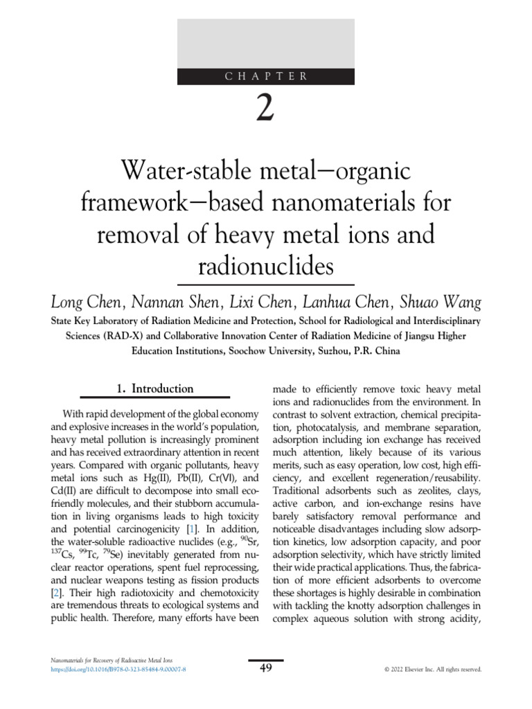 Chapter 2 Water Statble Metal | PDF