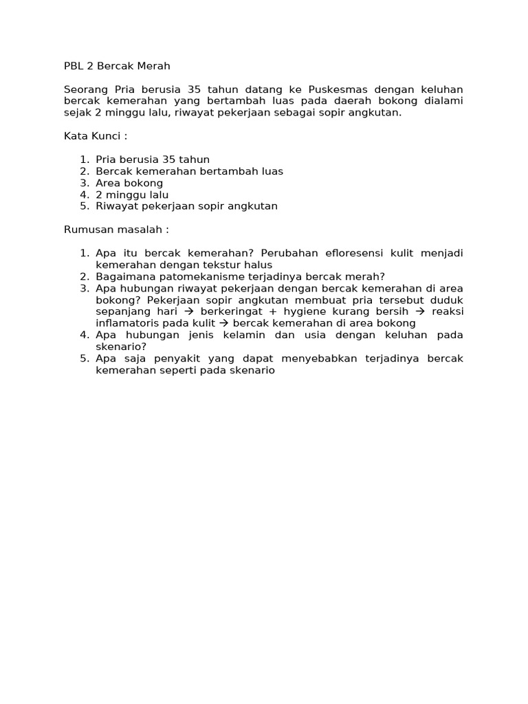 PBL 2 Bercak Merah | PDF