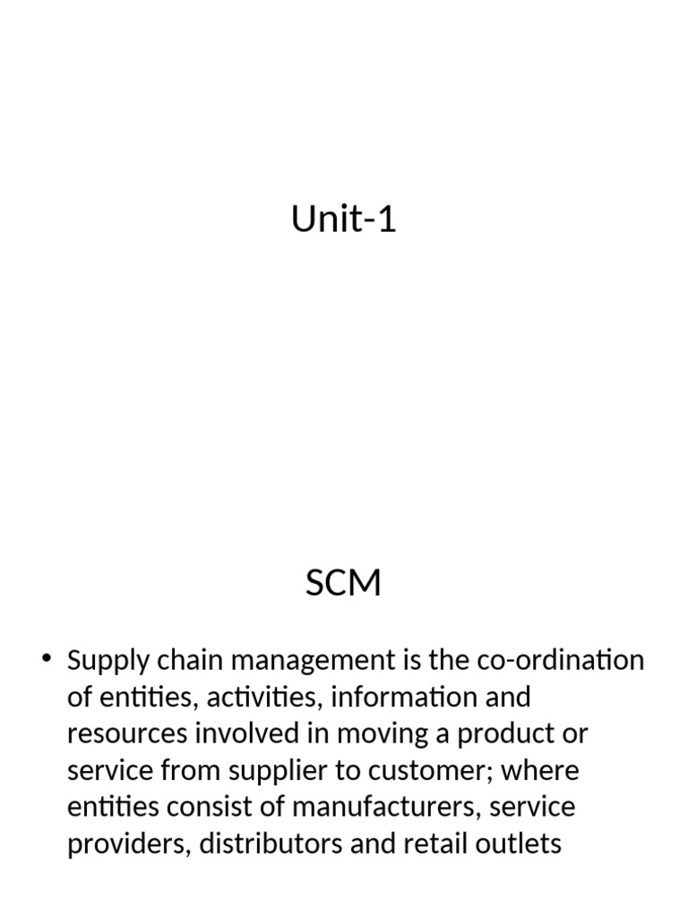 Unit-1 Escm | PDF