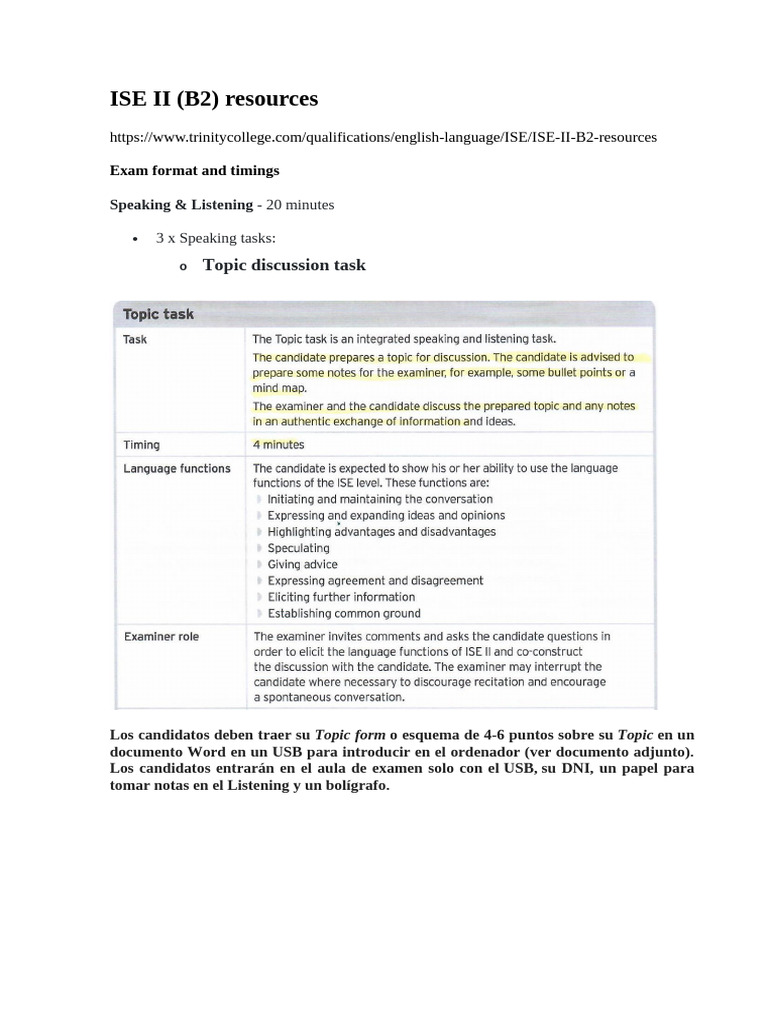 Speaking And Listening Test B2 Pdf