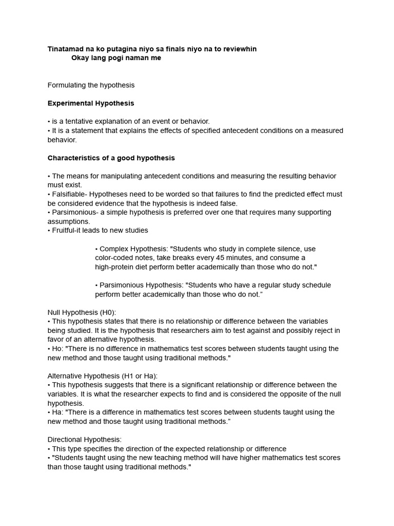 Exp Psy Reviewer | PDF