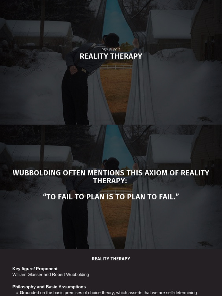 L10 Reality Therapy | PDF