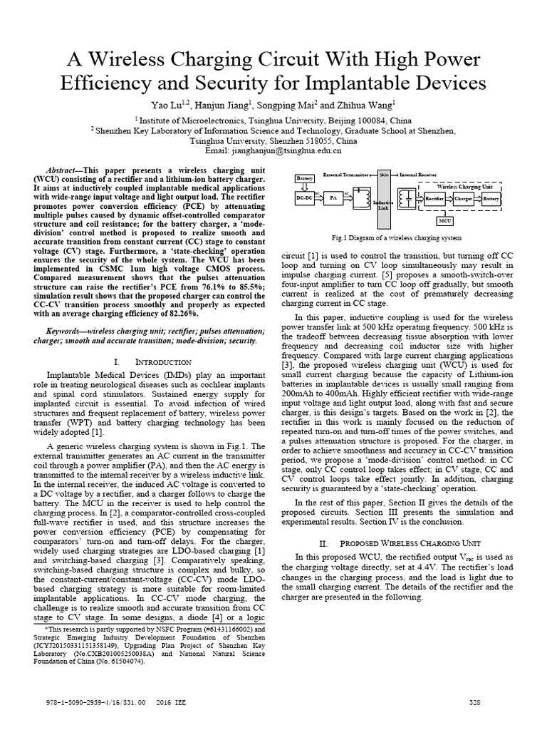 A Wireless Charging Circuit With High Power Efficiency and Security For ...