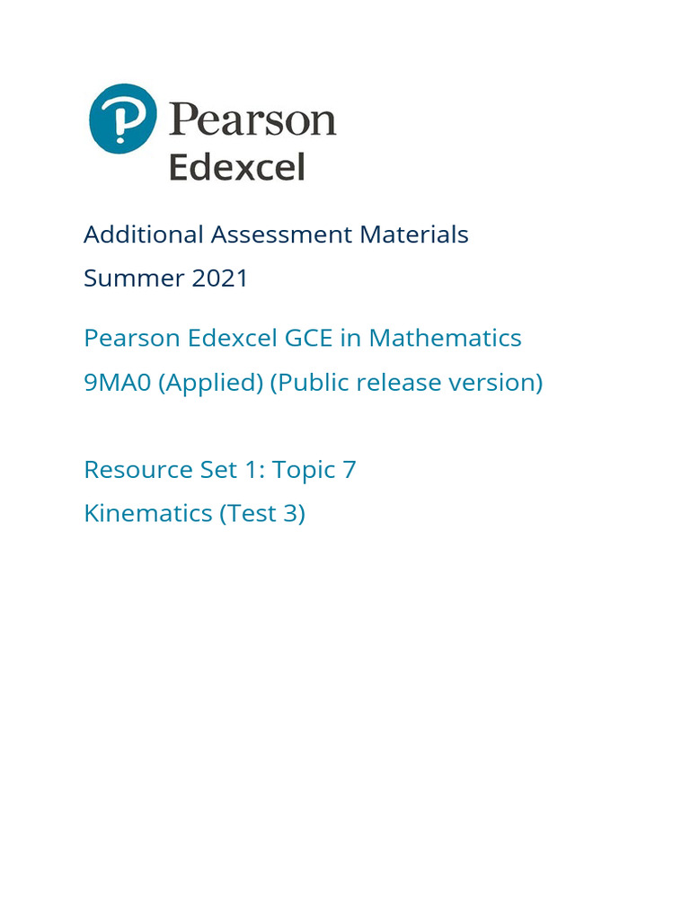 Kinematics 3 MA | PDF