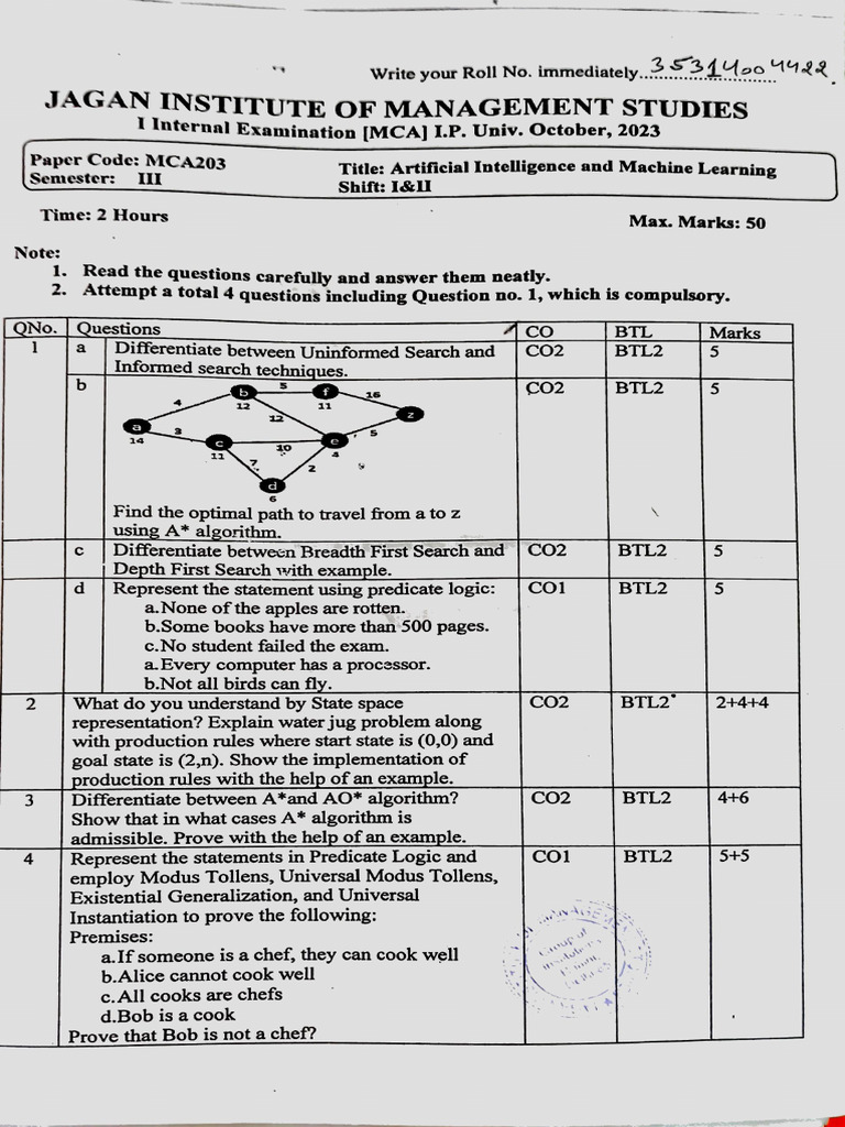 SEM 3 INTERNAL PYQ | PDF