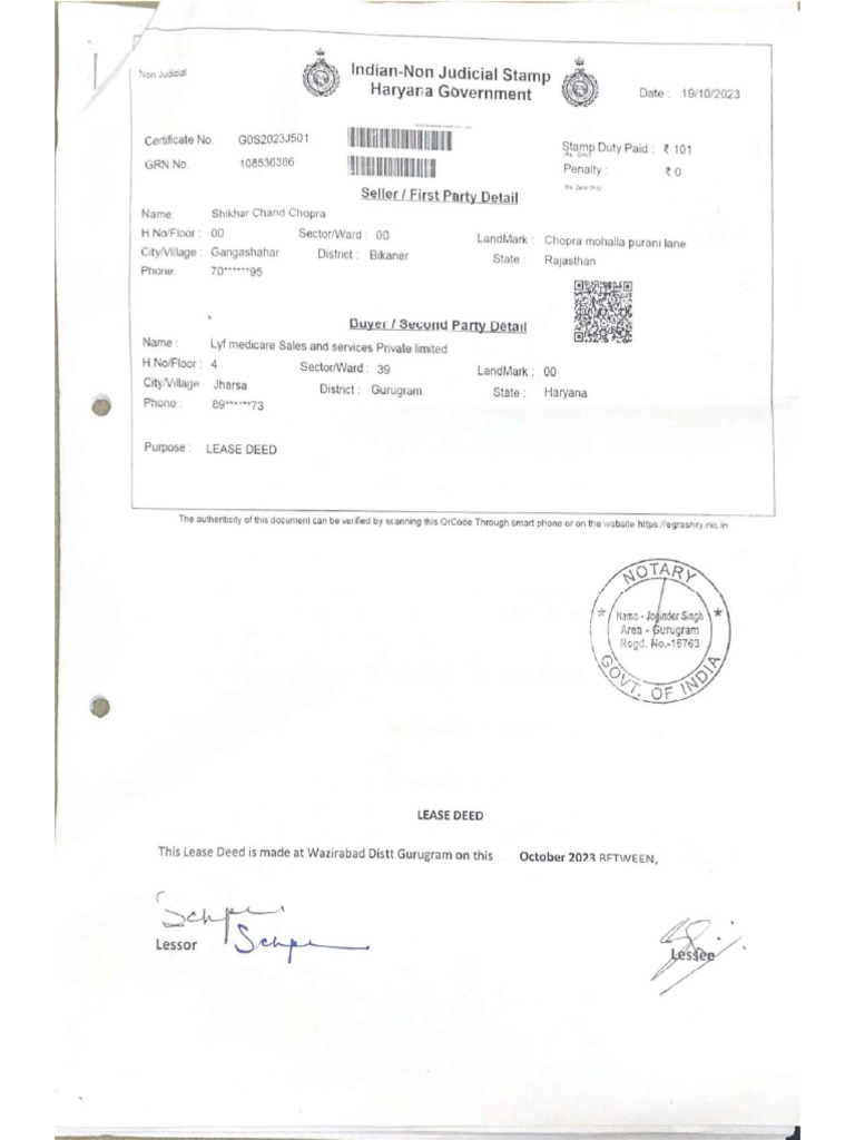 Rent Agreement - Compressed | PDF