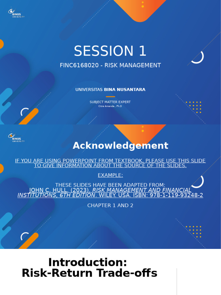 Session 1_Risk Management (REV) | PDF