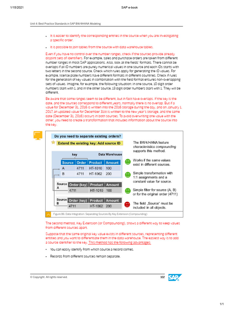 Unit 4: Best Practice Standards in SAP BW/4HANA Modeling | PDF