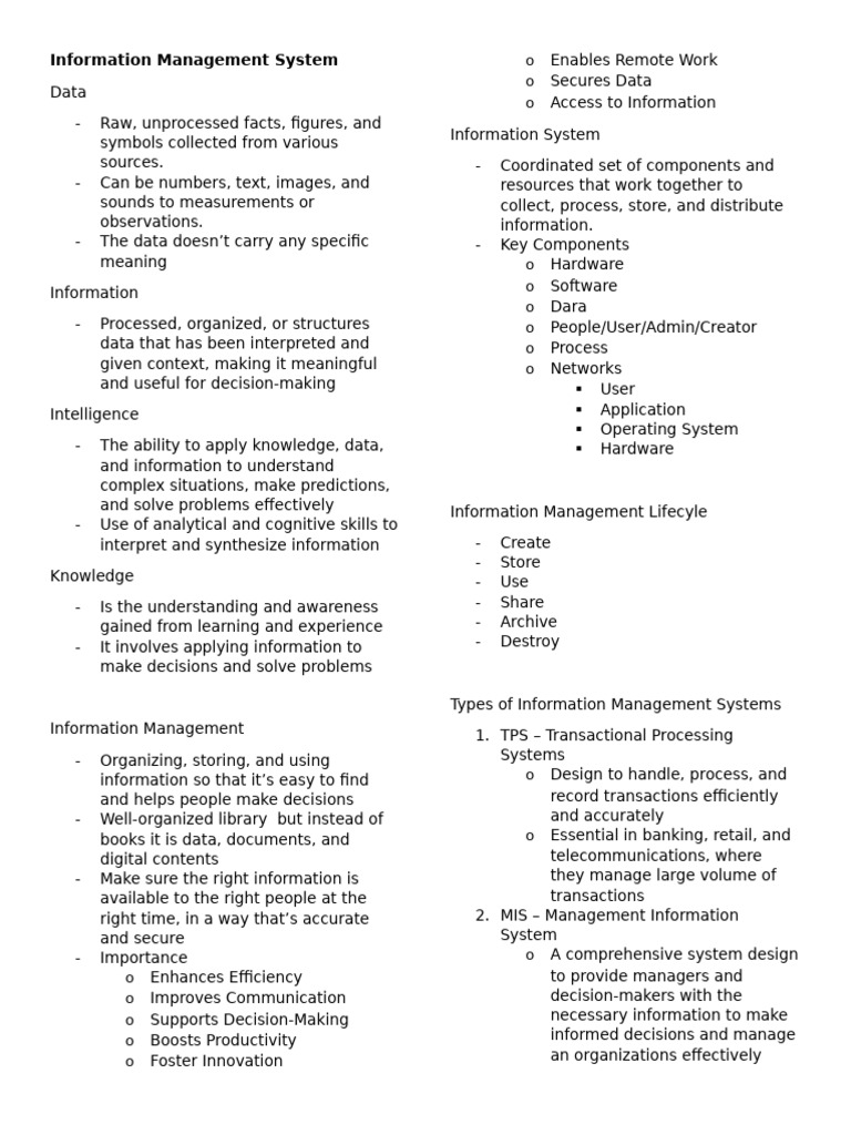 Understanding Information Management Systems | PDF | Information | Art