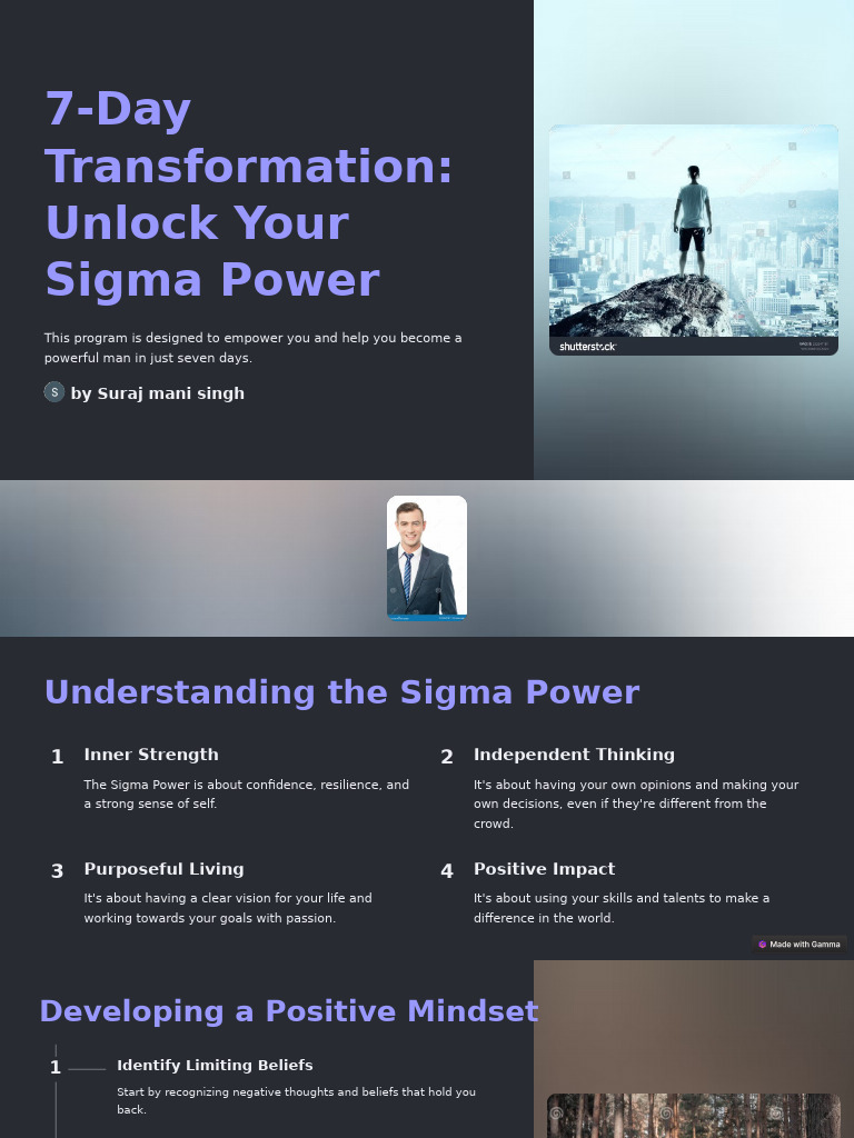 7 Day Transformation Unlock Your Sigma Power | PDF
