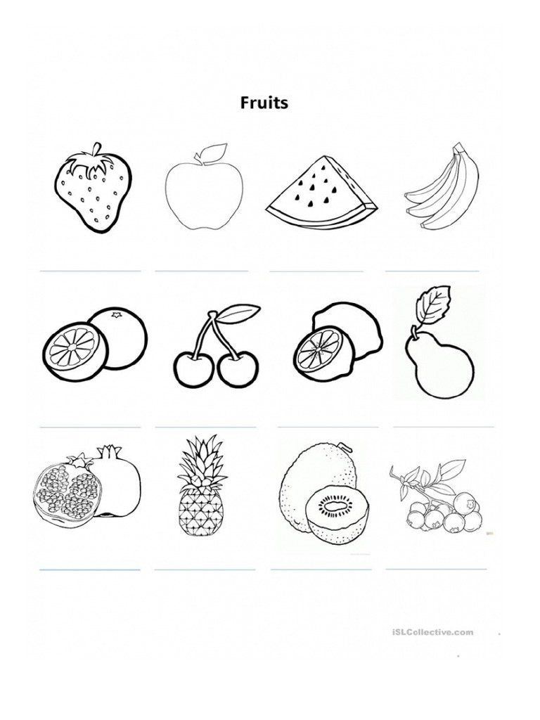 Fruit Colouring Worksheet | PDF