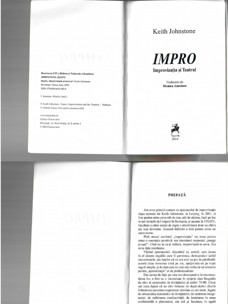 Improvizația Și Teatrul Keith Johnstone | PDF