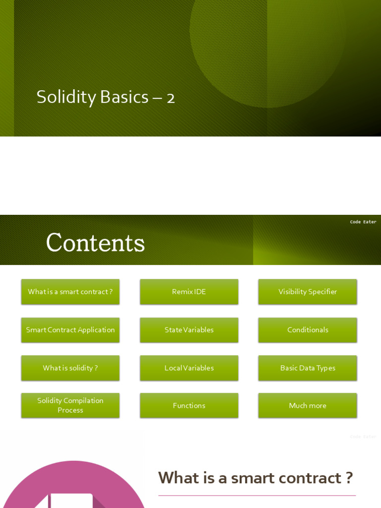 Solidity Basics - 2 | PDF
