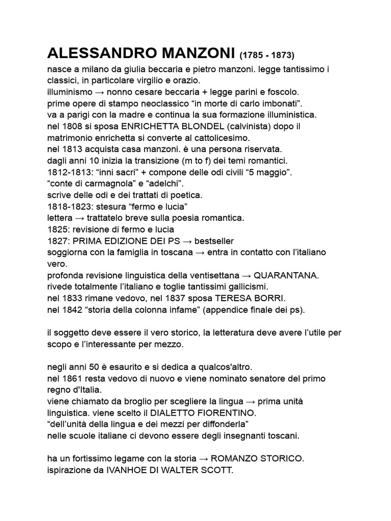 Alessandro Manzoni | PDF
