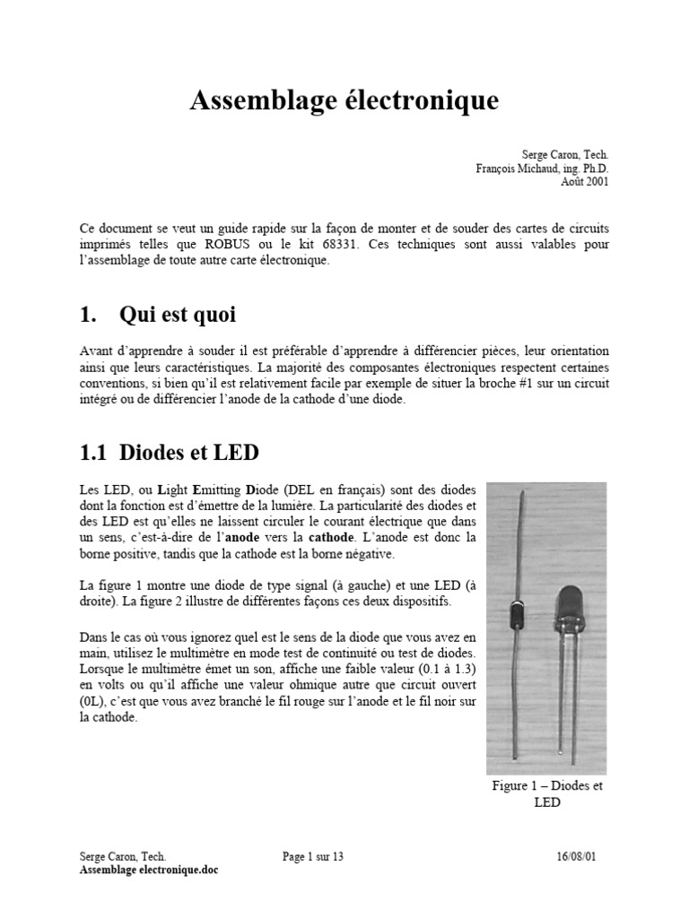 Assemblage Électronique | PDF