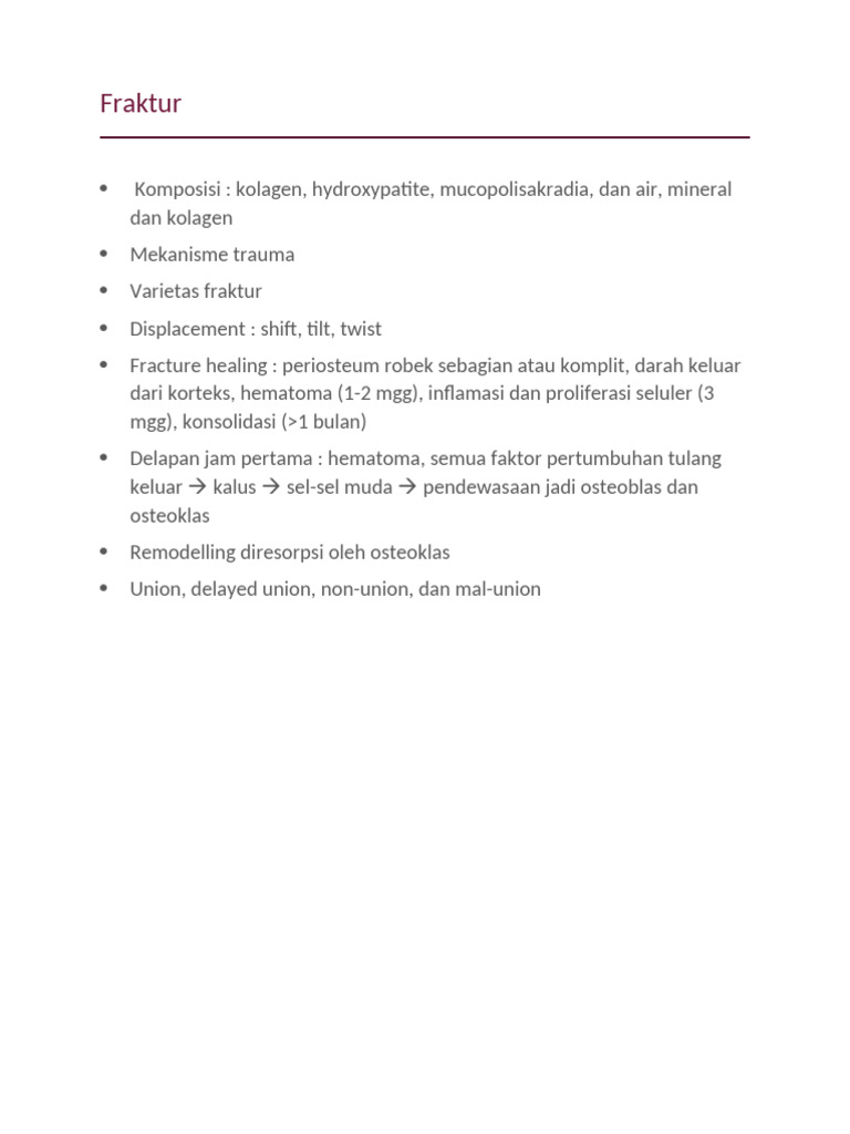 introduksi fraktur | PDF