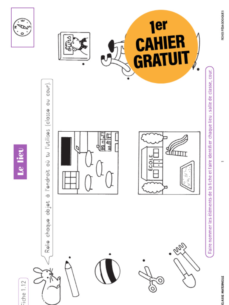 Fiche Pédagogique - Se Repérer Dans L'espace Grignote MS | PDF