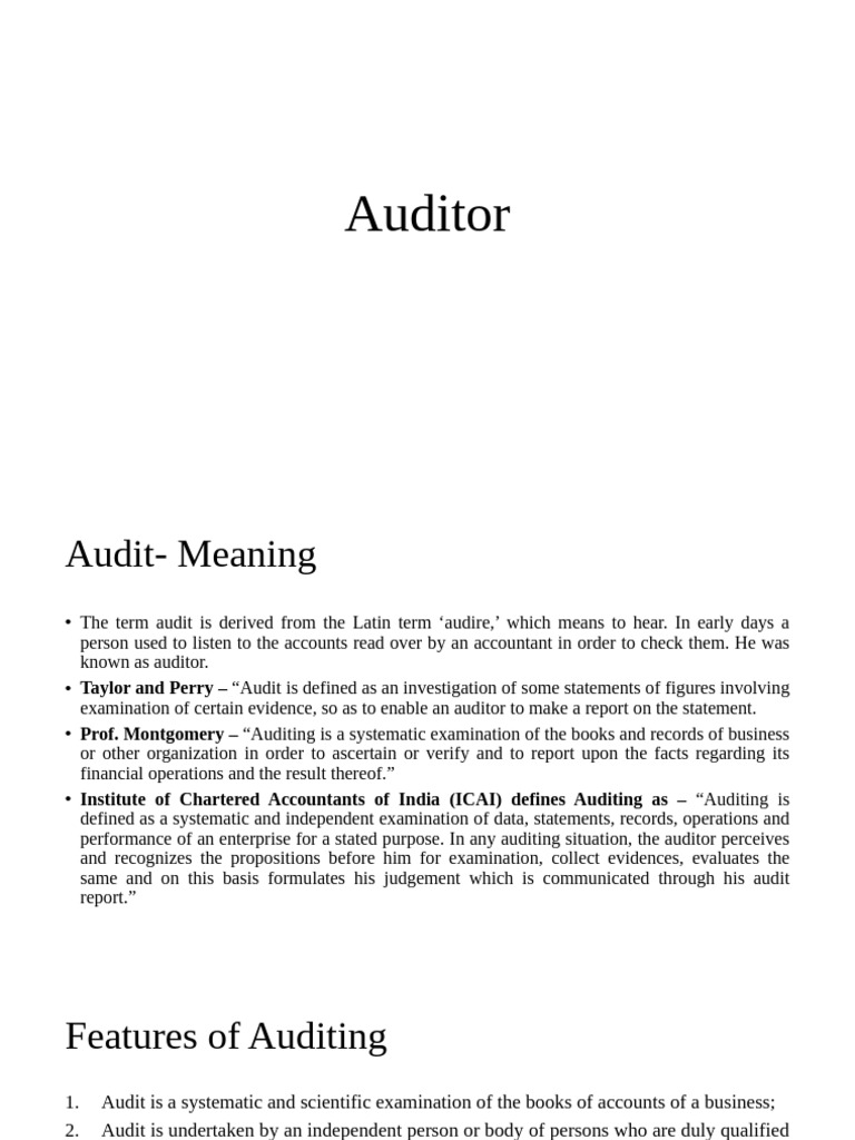 Auditor | PDF