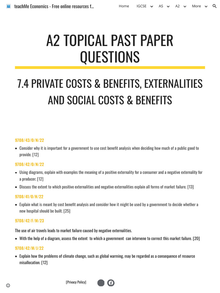 teachMe Economics - Free online resources for IGCSE and A level ...