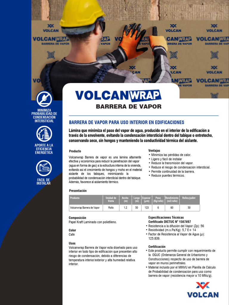 FT Volcanwrap Barrera de Vapor | PDF