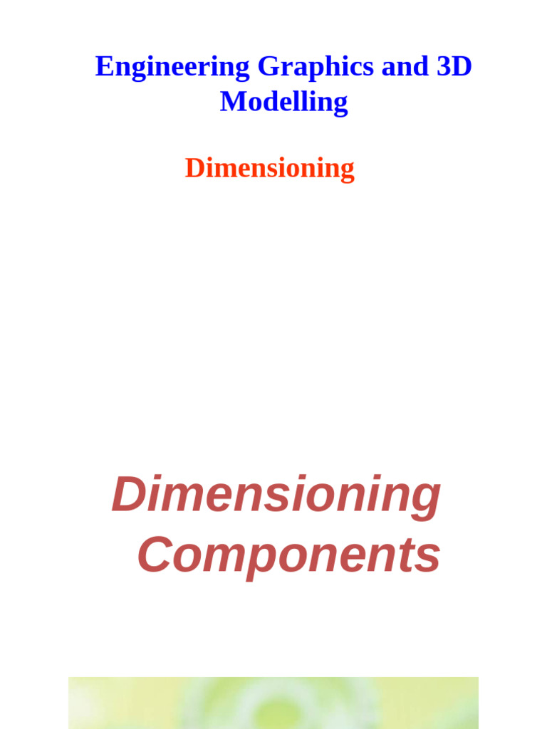 L03 Dimensioning | PDF