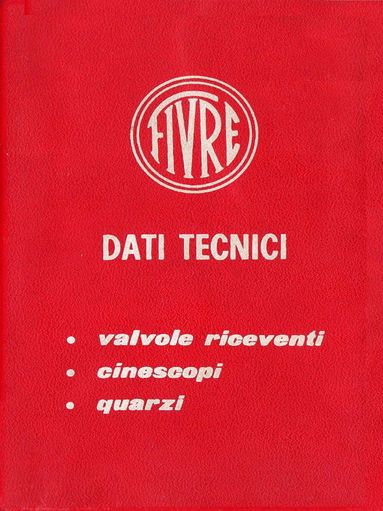 FIVRE Dati Tecnici 1968 | PDF