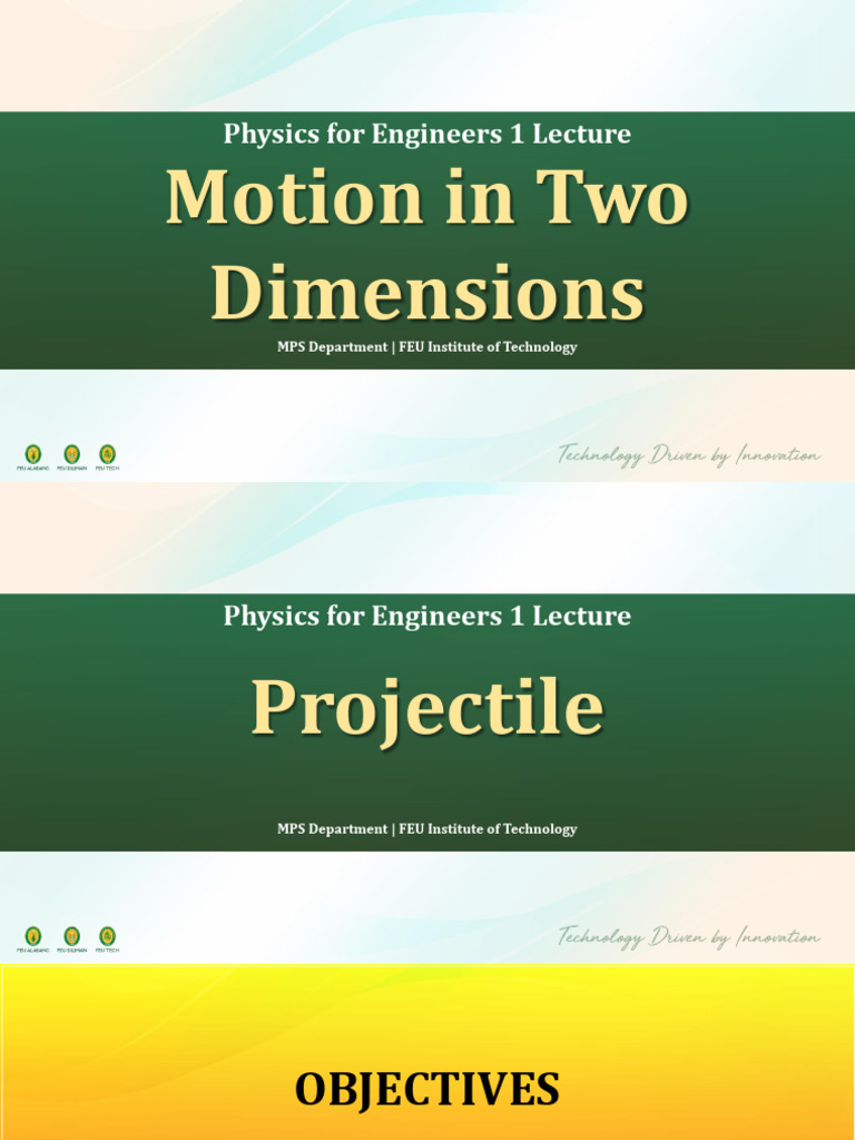 (M3-MAIN) Motion in Two Dimensions | PDF | Projectiles | Mechanical ...
