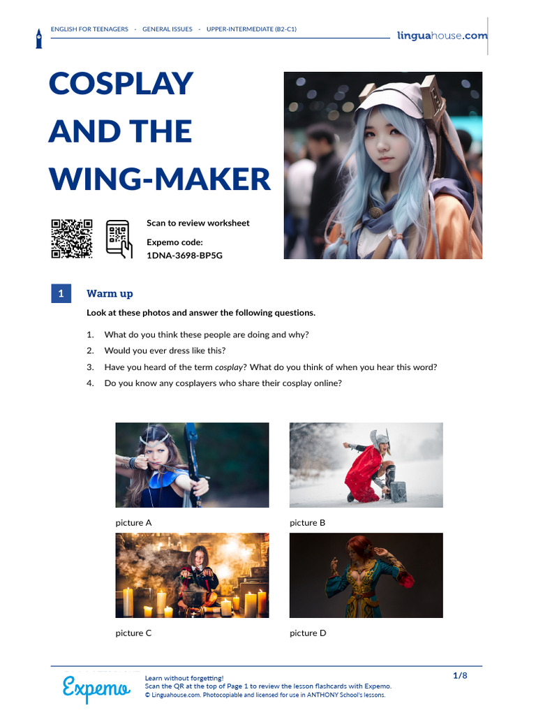 Cosplay and The Wing Maker British English Student | PDF