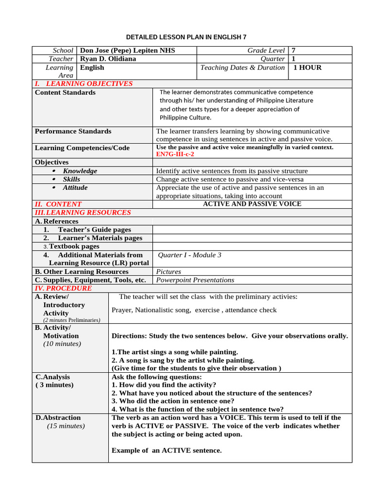 DLP-COT Q1 Eng7 Module 3 | PDF