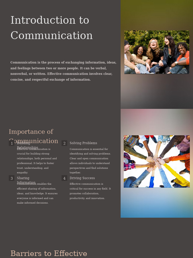 Introduction To Effective Communication | PDF
