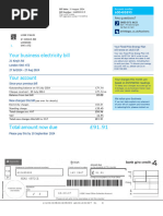 British Gas Example Bill | PDF | Invoice | Cheque
