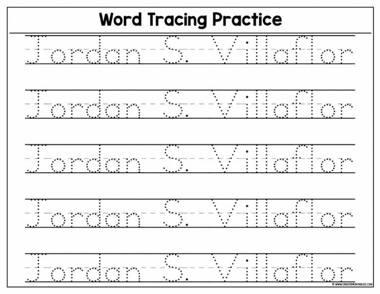 Word - Tracing - Practice 6F89 ABFF 1BEA | PDF