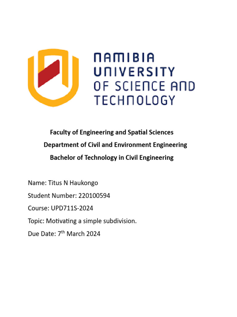 Titus N Haukongo 220100594 | PDF