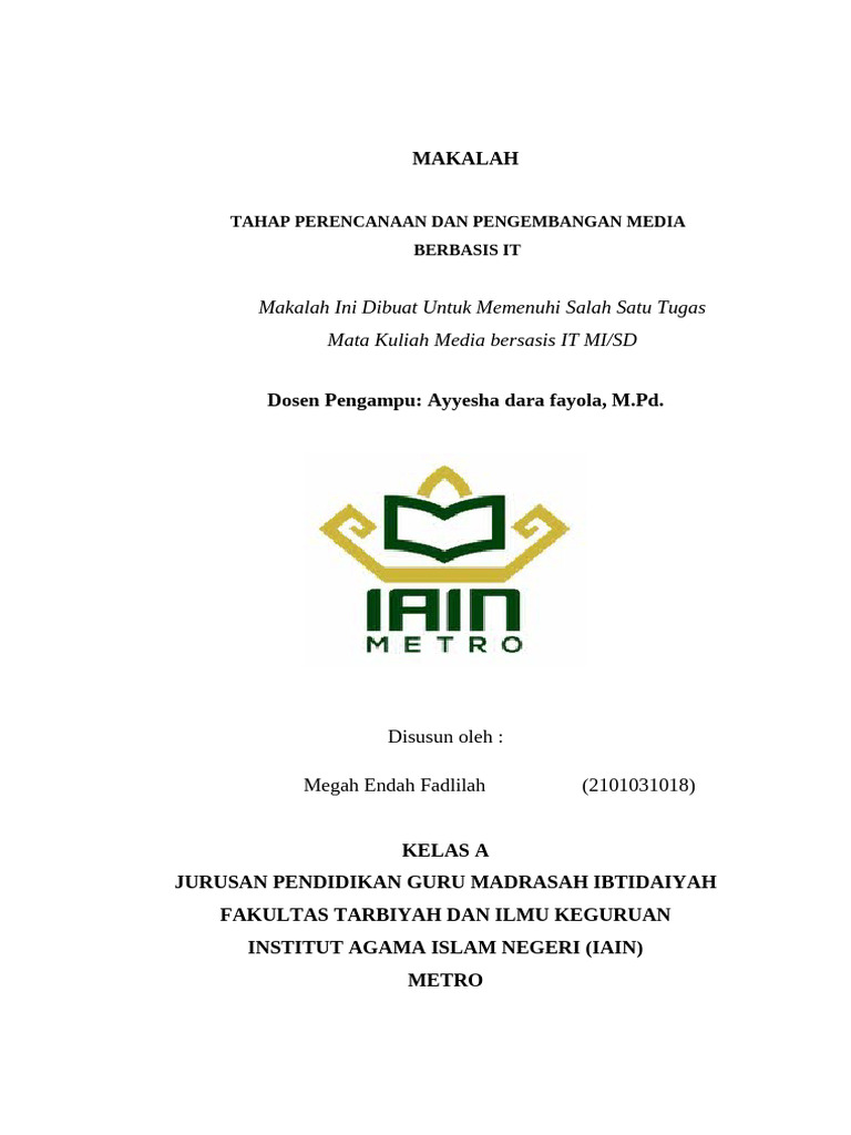 Makalah Ii Media Berbasis It | PDF
