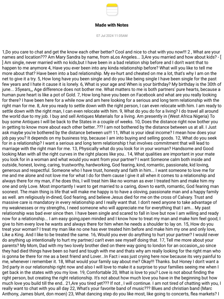 Notes Document | PDF