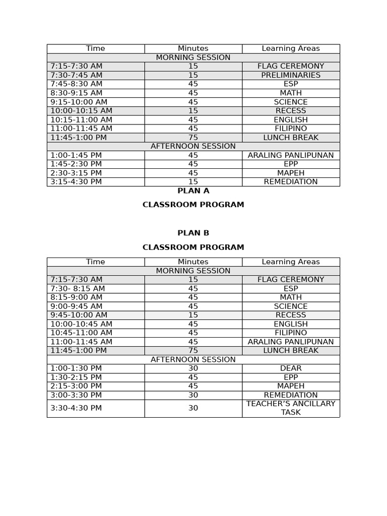 classroom program proposal | PDF