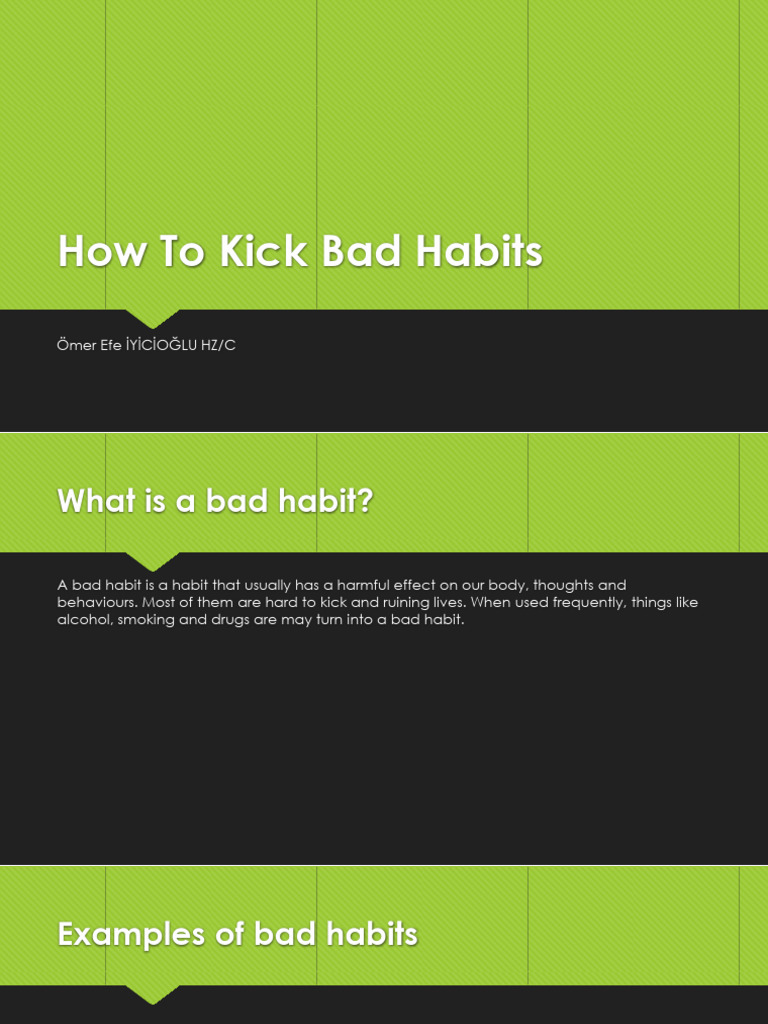 How To Kick Bad Habits | PDF How To Kick Bad Habits | PDF