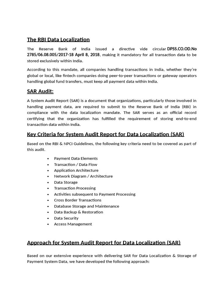 SAR Audit Blog | PDF