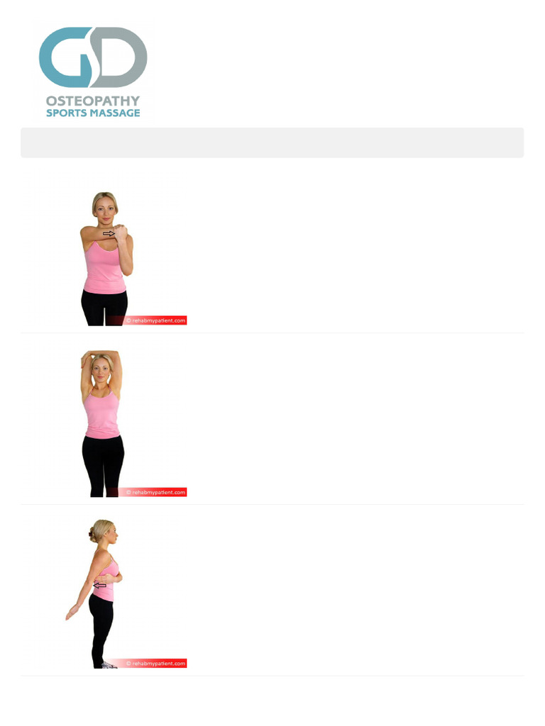 Shoulder Impingement Exercises | PDF