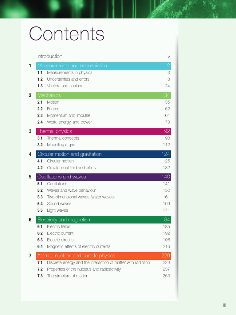 IB Physics Standard Level 2nd Edition Contents | PDF | Physics | Waves