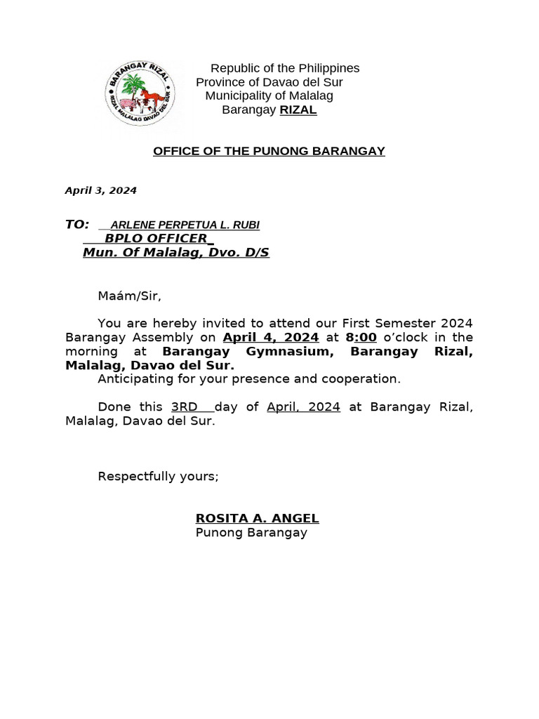 Assembly Invitation | PDF