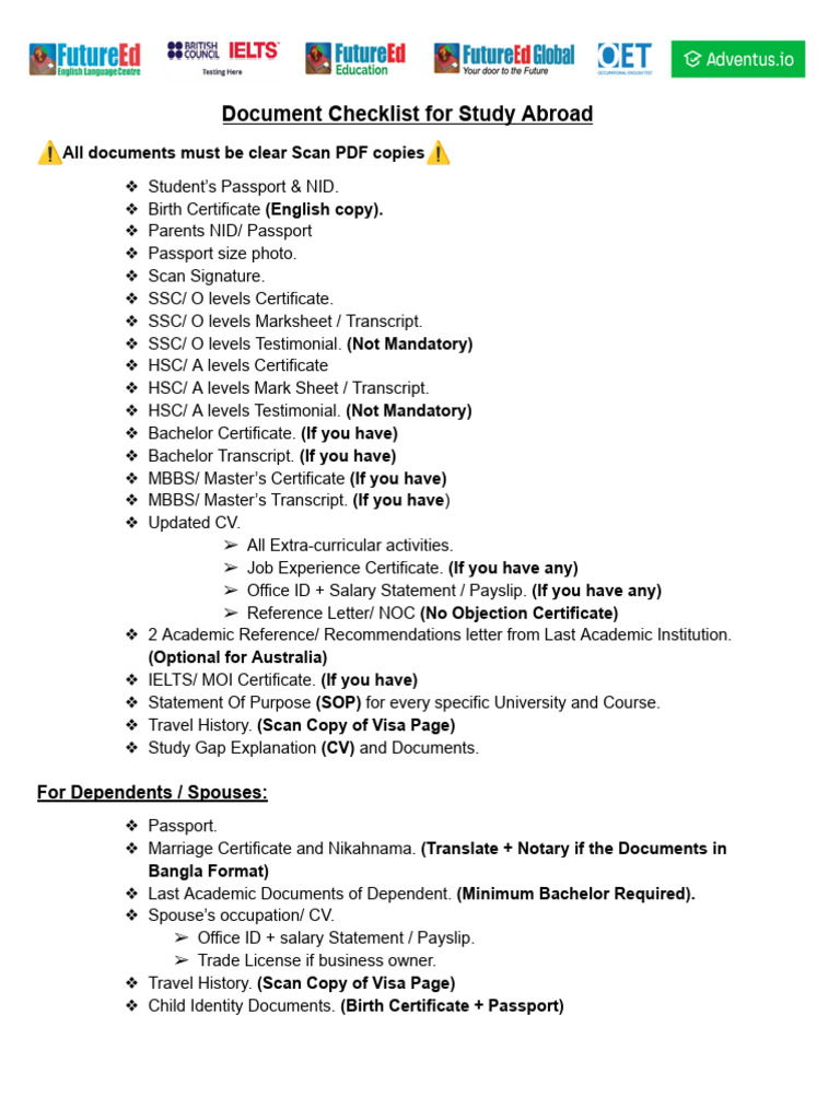 Document-Checklist | PDF