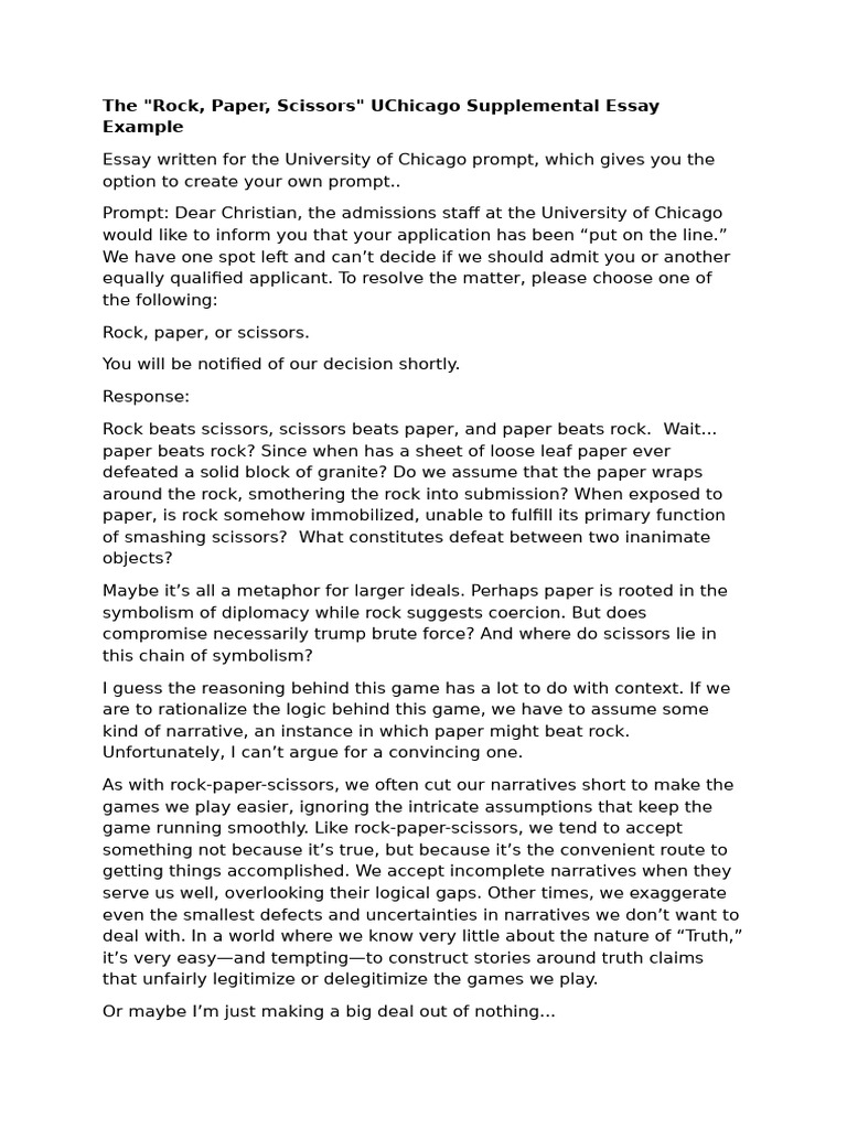 Rock, Paper, Scissors | PDF