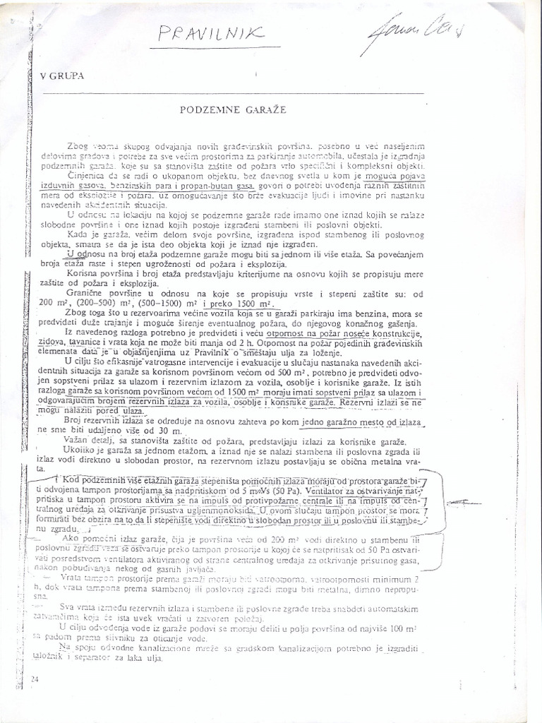 Neki Pravilnik Za Garaze (Brijuni) | PDF