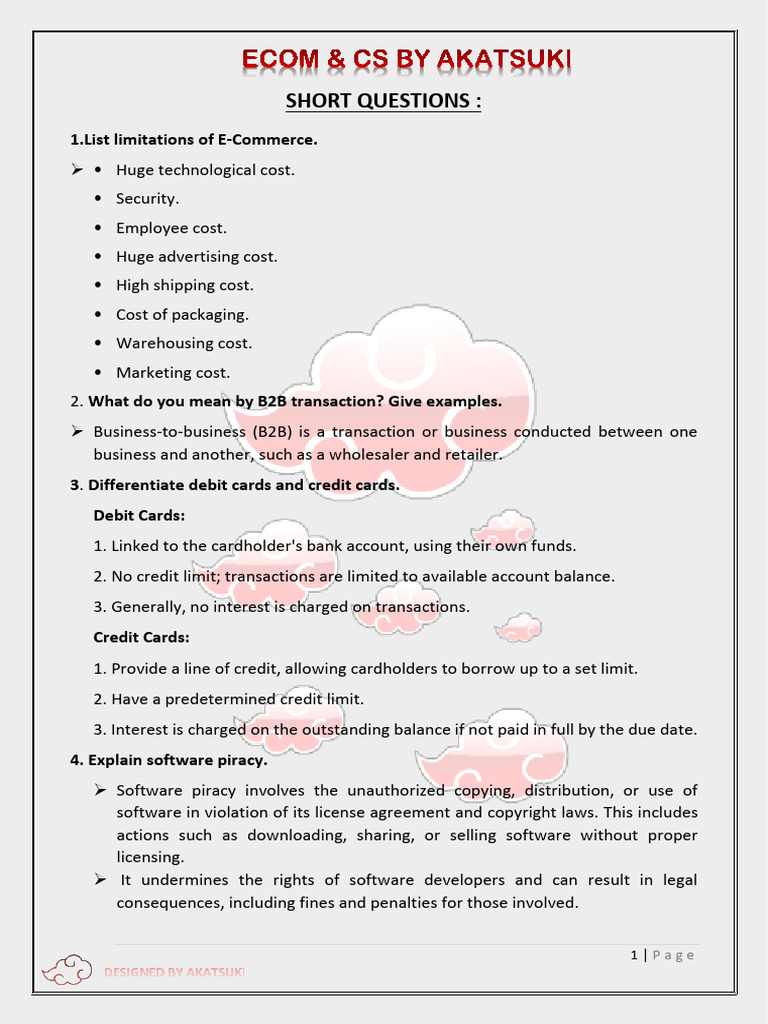 Ecom & Cs by Akatsuki | PDF