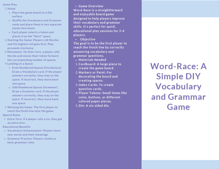 Word Race | PDF